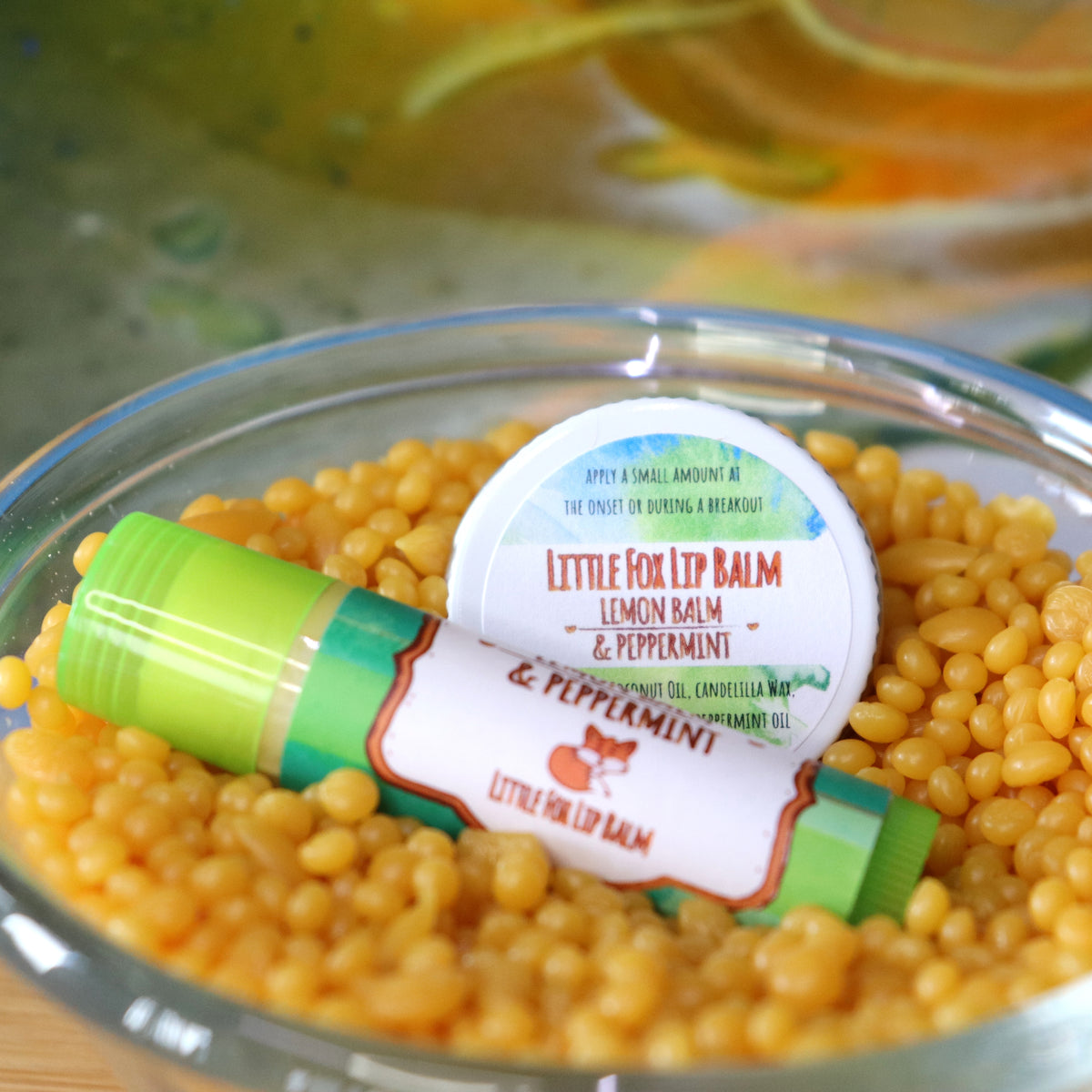 Lemon Balm & Peppermint for Cold Sores/Herpes Virus - Little Fox Lip Balm